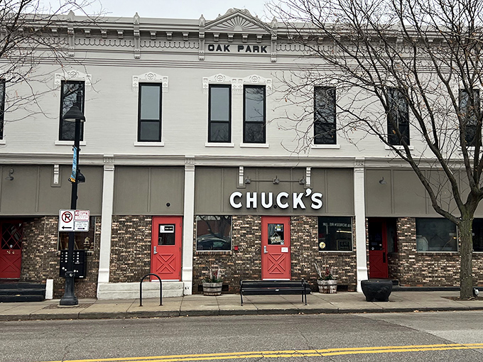 Chuck's red doors are like pizza's version of Dorothy's ruby slippers—click your heels three times and say "there's no pizza like home."