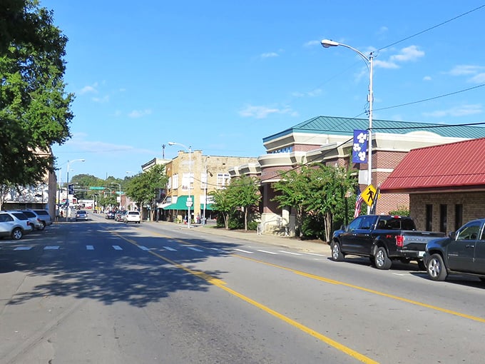 Clarksville's main street hasn't changed much since Leave It to Beaver days. The prices haven't changed much either!