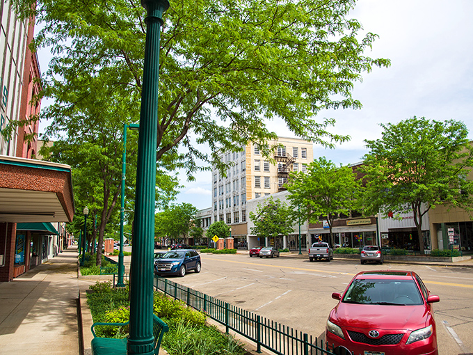Clinton's historic downtown could double as a movie set. These buildings have weathered more seasons than I've had hot dinners.