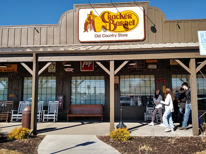 Those rocking chairs aren't just for show&mdash;they're for digesting the legendary hash brown casserole that awaits inside.