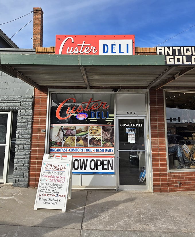 Small but mighty! This unassuming storefront in Custer hides sandwich treasures that hikers and locals line up for.