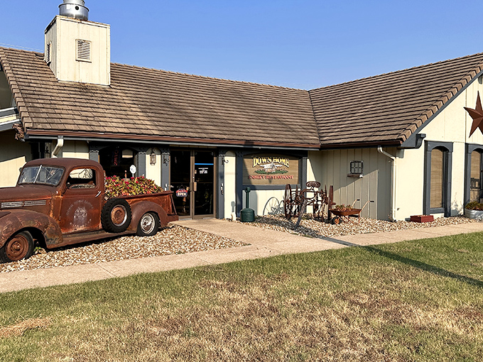 That vintage truck isn't just for show&mdash;it's advertising the old-fashioned goodness waiting inside Down Home Family Restaurant.