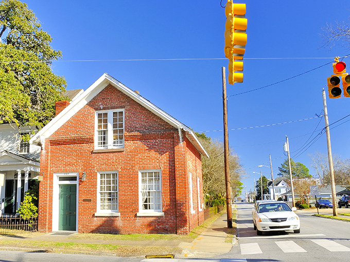 This quaint brick building in Elizabeth City looks like it's been telling stories since horse-and-buggy days.