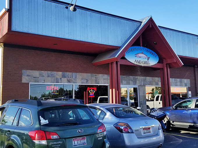 Fisherman's Market's rustic wooden entrance feels like stepping onto a New England dock, minus the seagulls trying to steal your lunch.
