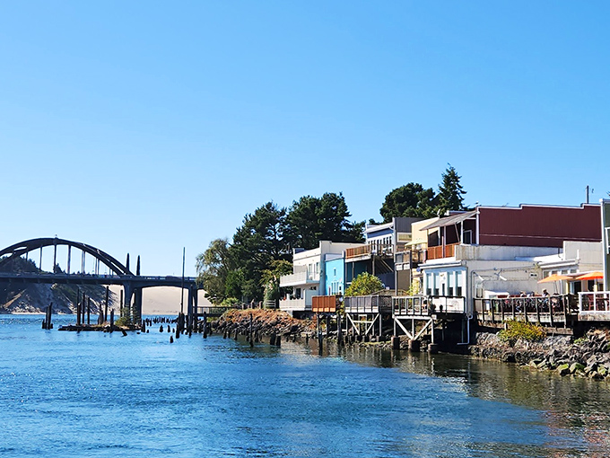 Waterfront living doesn't get much more picturesque than these colorful houses on stilts.