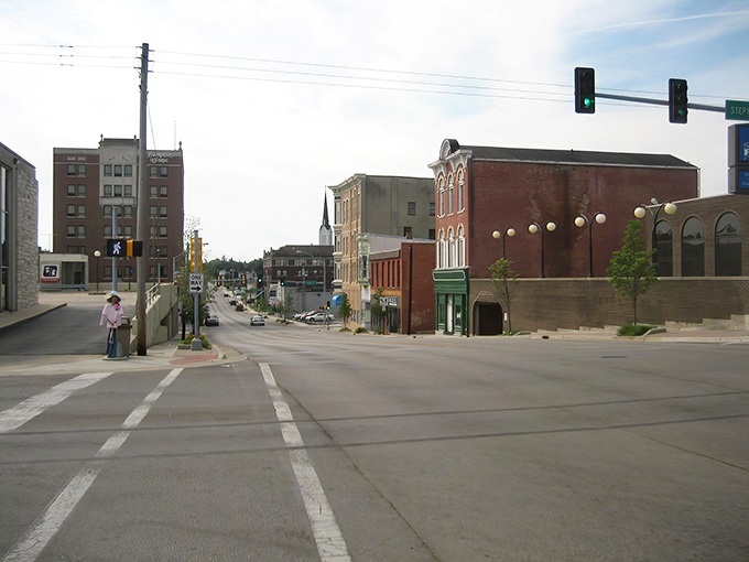 Freeport's downtown exudes quiet confidence. These brick buildings have weathered decades of change while maintaining their dignified presence.