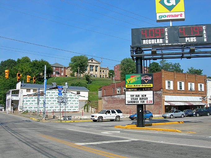 Classic small-town layers stacking up the hillside &ndash; because flat is boring and Glenville knows it.