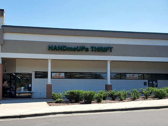HANDmeUPs Thrift's unassuming exterior hides a wonderland of pre-loved treasures waiting to be discovered.