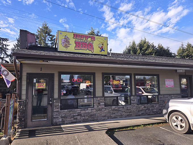 Jeff's modest storefront hides Texas-sized flavors. Sometimes the best treasures come in the plainest packages!