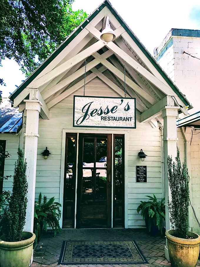 Jesse's Restaurant looks like a Southern fairy tale come to life. That charming white cottage hides culinary magic inside.