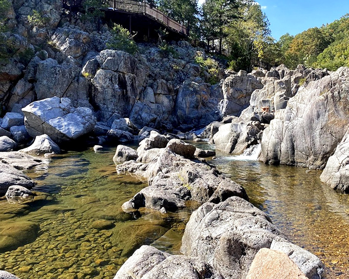 Mother Nature's water park doesn't need lifeguards or admission fees. These ancient rocks have been creating perfect swimming holes for millennia.