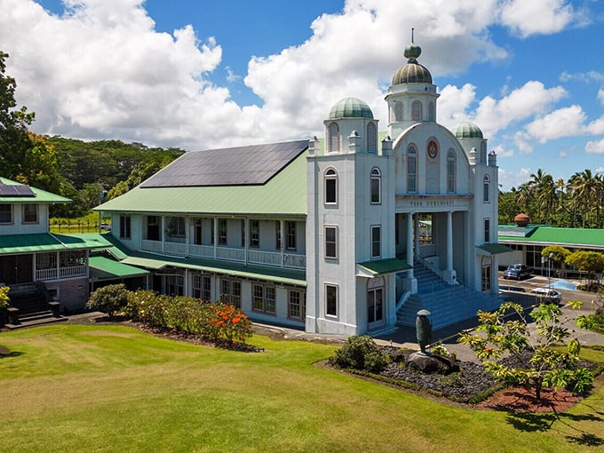 The striking blue-domed church stands proudly in this residential area, a beautiful landmark that costs nothing to admire daily.