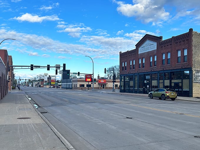 Moorhead's charming downtown invites leisurely strolls without emptying your wallet. Notice those flower baskets?