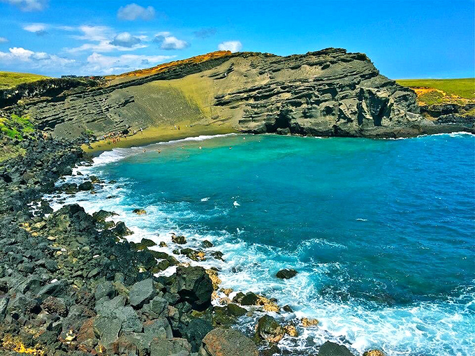 Nature's own green sand beach proves Mother Earth has quite the artistic flair.