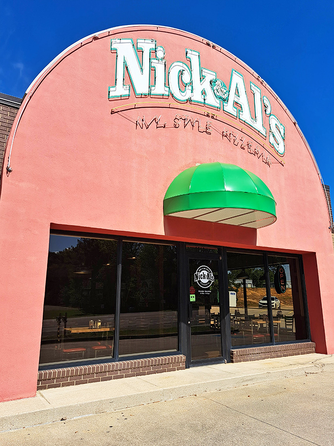 Nick & Al's brings a slice of New York to Meridian. That bright pink sign is like a beacon for pizza lovers!