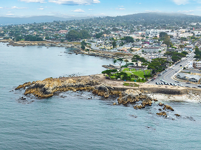 Pacific Grove's coastline unfolds like nature's IMAX screen, with every rocky outcrop telling stories of tides and time.