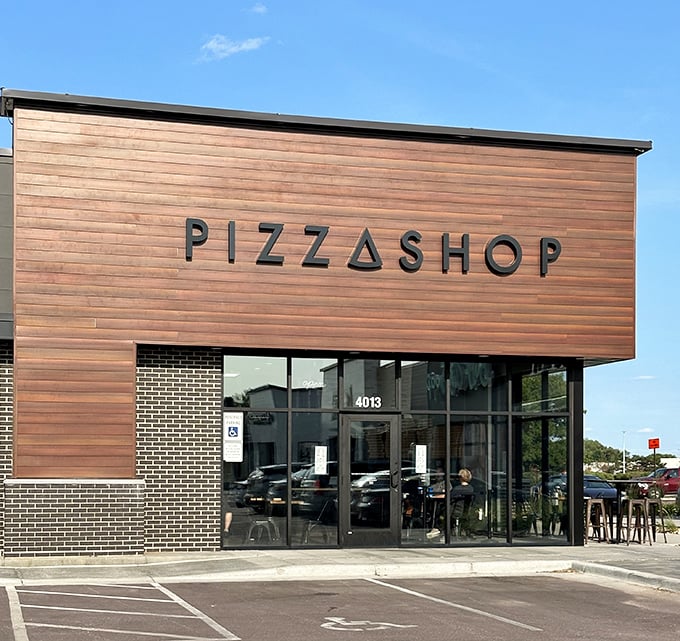 Clean lines and modern design &ndash; this isn't your grandpa's pizza joint, but he'd still love what they're serving.