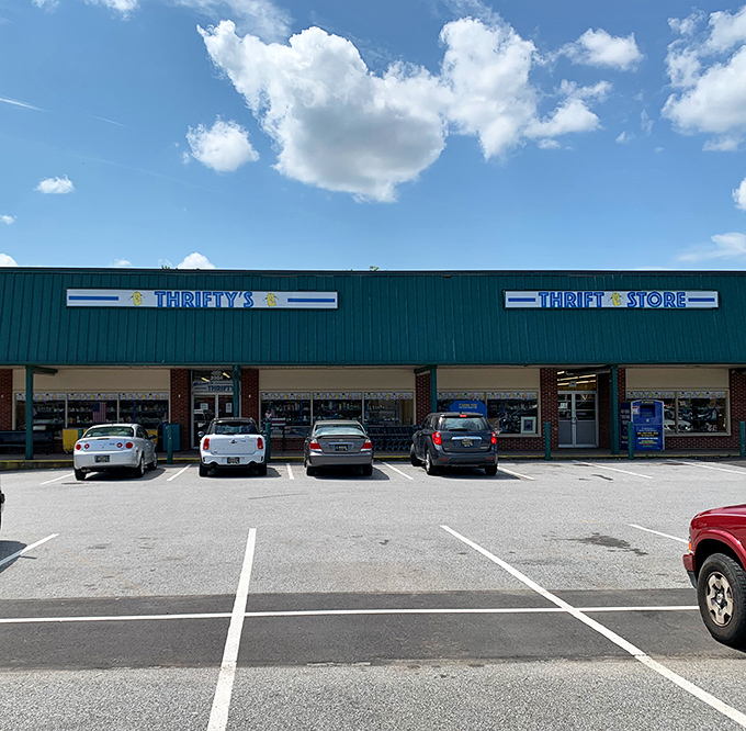 "More Than a Thrift Store" isn't just a slogan&mdash;it's a promise this green-fronted bargain palace keeps with every overflowing rack.