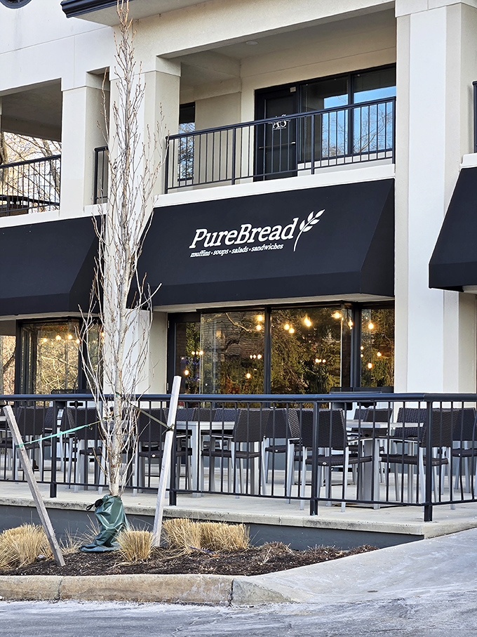 PureBread's modern storefront brings a touch of sophistication to sandwich culture. Like a well-dressed friend who still knows how to have fun.