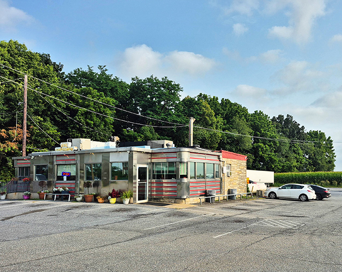 This unassuming roadside gem might not look fancy, but locals know Route 30 Diner's stainless steel exterior hides flavor gold inside.