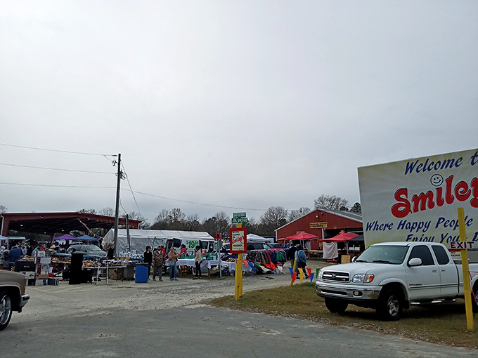 Welcome to Smiley's, where the sign promises happy people and the sprawling market delivers on bargain-hunting joy.
