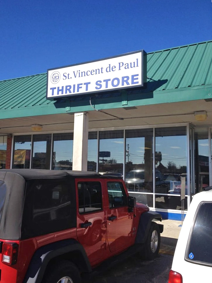 St. Vincent's modest storefront hides a universe of possibilities under that green roof.