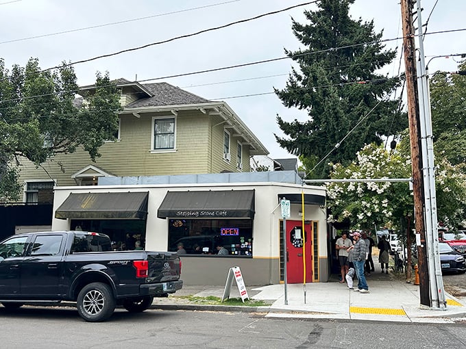 Corner cafe vibes with serious neighborhood charm &ndash; this unassuming spot hides Portland's most audacious pancake challenge.