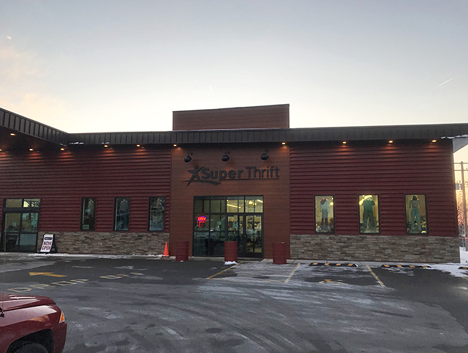 Modern brick meets thrift store magic - where Milwaukee shoppers discover their next favorite wardrobe addition.