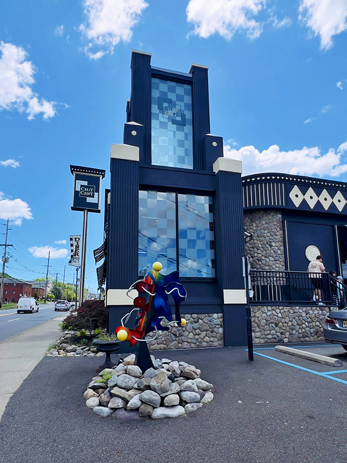 The Chit Chat Diner's bold architectural statement proves breakfast spots can be both eye-catching and mouth-watering.