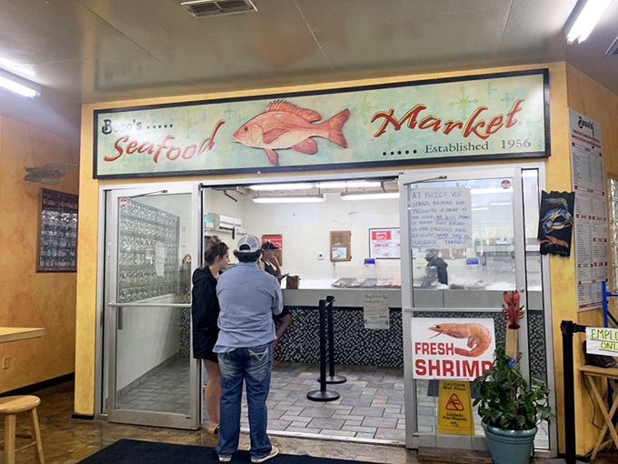Inside Bozo's Seafood Market, where fresh Gulf treasures await behind that simple counter.