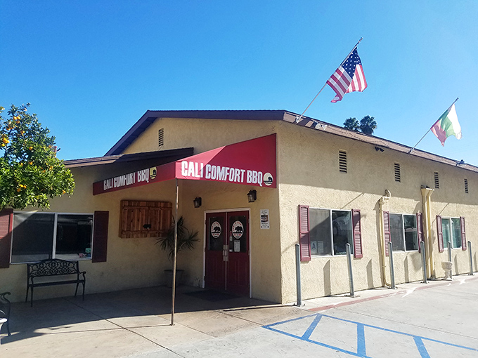 Simple exteriors often hide the most extraordinary barbecue experiences, just like this welcoming California spot.