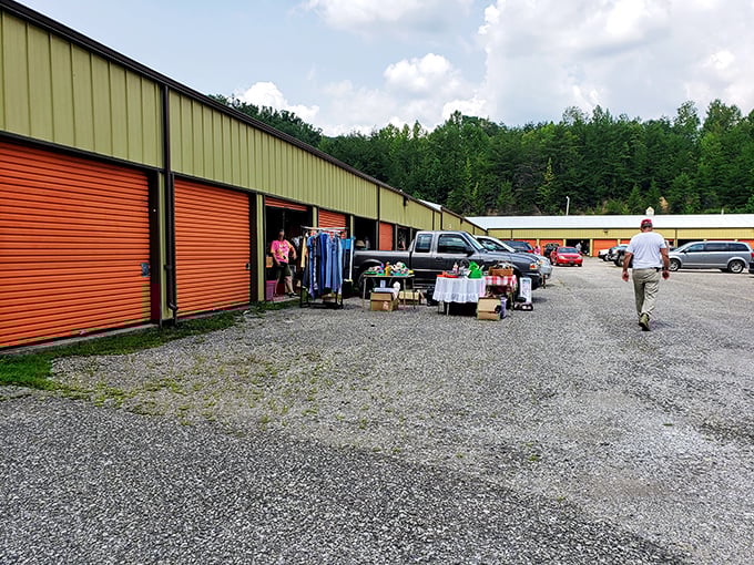 Outdoor vendor spaces come alive with tables full of memories, stories, and surprises waiting to be discovered.