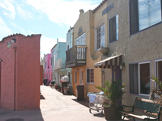 Capitola's rainbow row of beachfront cottages proves that sometimes life really is as colorful as a box of crayons.