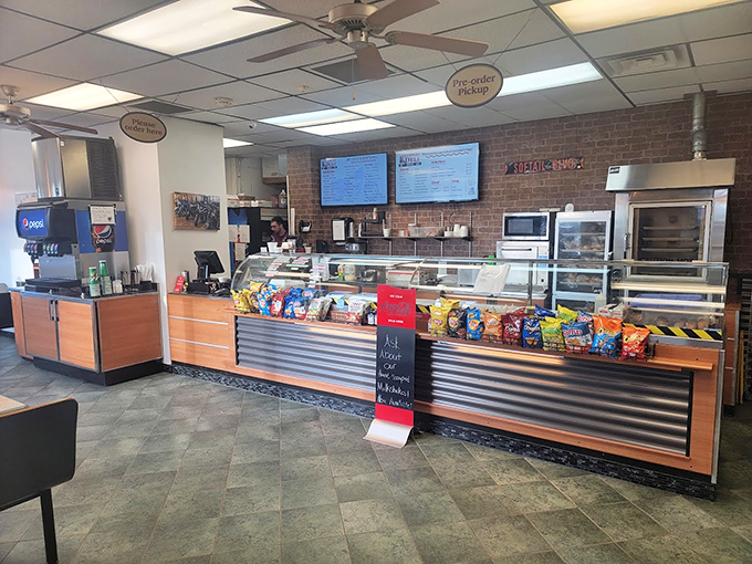Behind this clean, efficient counter lies the sandwich magic that keeps locals coming back to Choppers Deli.