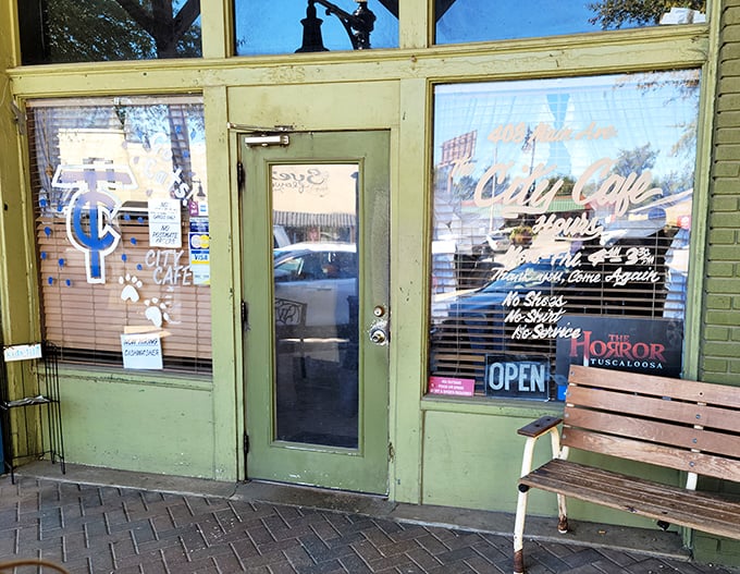 Where Tuscaloosa County gathers for gossip and gravy – City Cafe's green door leads to comfort food paradise.