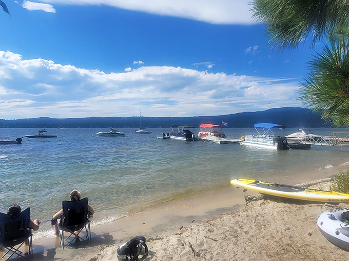 Crystal clarity that defies belief! The water's so clear you'll think you're floating in air rather than Payette Lake.