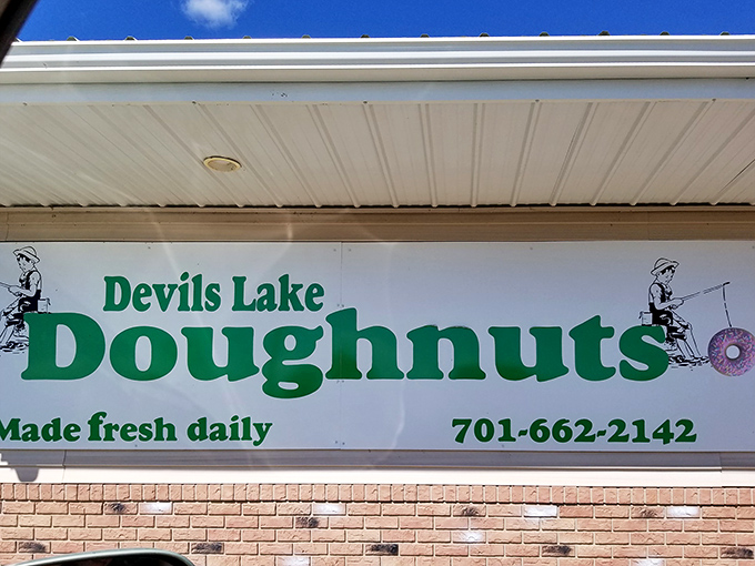 The charming sign promises "Made fresh daily" &ndash; words that should be music to any donut lover's ears.