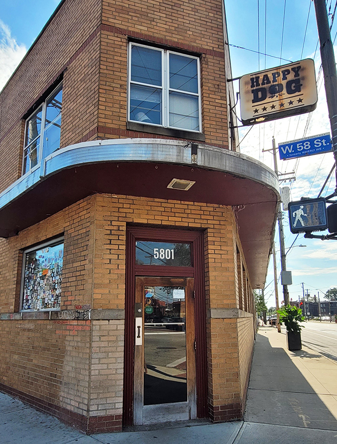The unassuming exterior of Happy Dog hides a wonderland of toppings that would make Willy Wonka rethink his career choice.