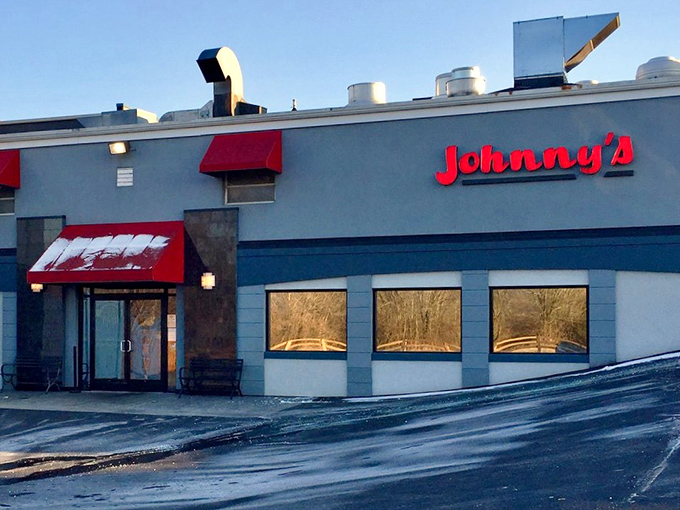 Johnny's modern exterior might fool you, but inside awaits the timeless pleasure of a perfectly cooked steak. No passport required.