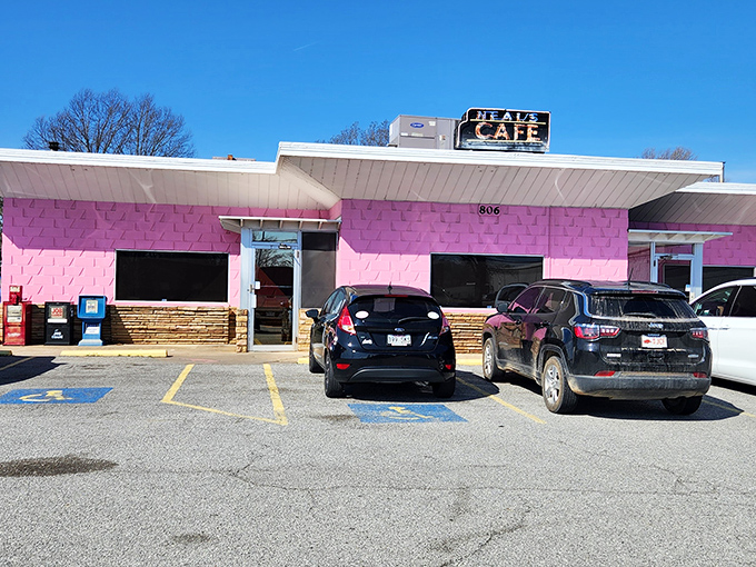 Neal's Cafe  That unmistakable pink exterior isn't just a building&mdash;it's a landmark that's been calling hungry folks home for generations.