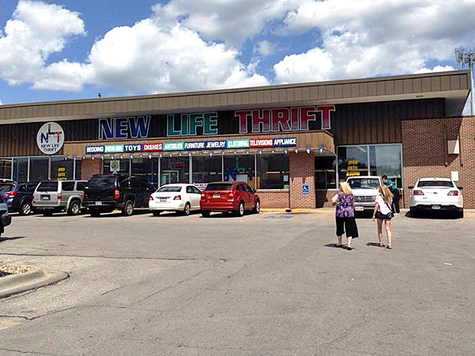 New Life Thrift's storefront promises the kind of retail therapy that won't require a second mortgage or buyer's remorse.
