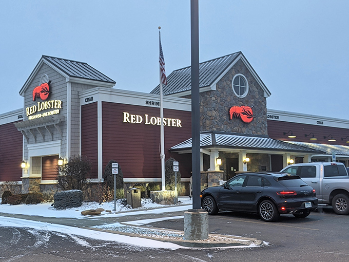 "Snow on the ground outside, warm seafood inside&mdash;Red Lobster brings Maine to the middle of North Dakota winters."