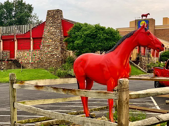 That bold red horse isn't just for show &ndash; it's a beacon guiding hungry folks to Frederick's finest.