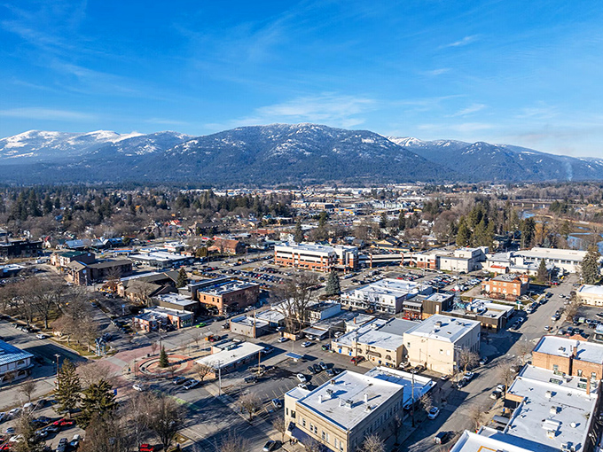Sandpoint from above reveals its perfect positioning&mdash;a northern Idaho paradise waiting to be explored.