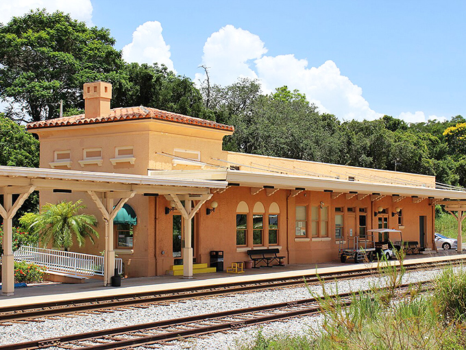 This Spanish-style train depot whispers stories of Florida's past while keeping watch over the town's affordable present.