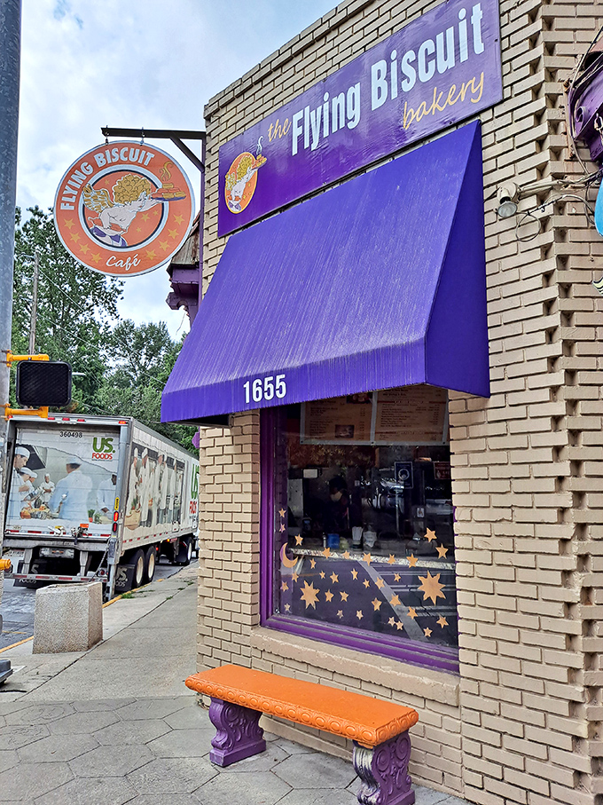 Brick walls and flying biscuits &ndash; a combination as delightfully unexpected as finding an extra crispy bacon strip hiding under your toast.