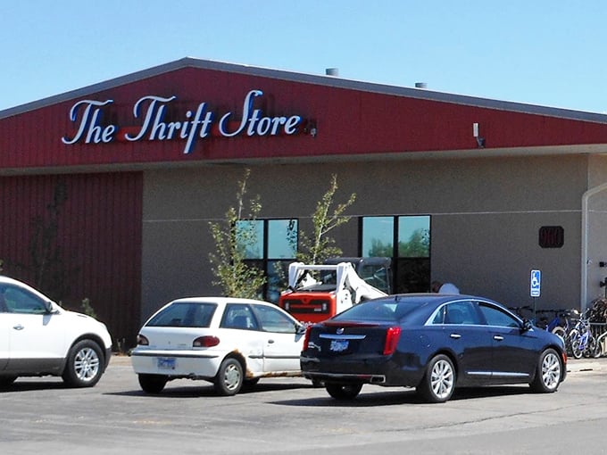 The angled roof and welcoming entrance say "come on in" to a world where fashion gets its encore performance.