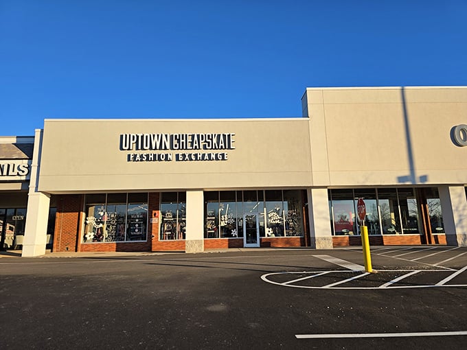 Window shopping at Uptown Cheapskate might turn into actual shopping when you see those boutique styles at thrift store prices.