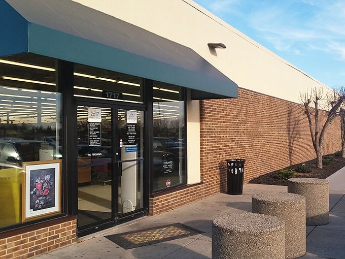 The unassuming brick exterior of Valley Thrift hides a universe of possibilities. Don't judge this thrift book by its cover.