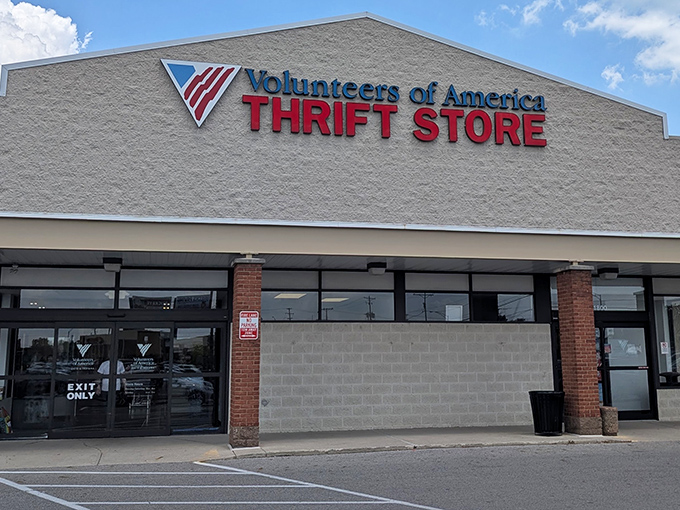 The patriotic logo hints at the community spirit that makes shopping here feel like helping your neighbors.